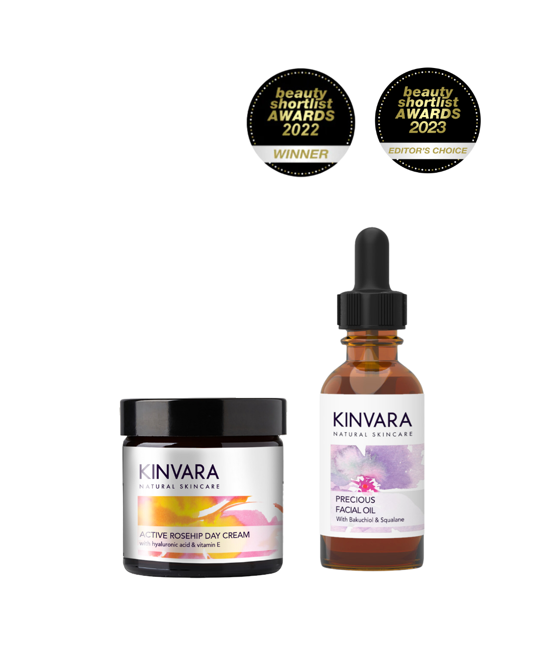 Day & Night Bundle - Precious Facial Oil & Rosehip Day Cream | Kinvara