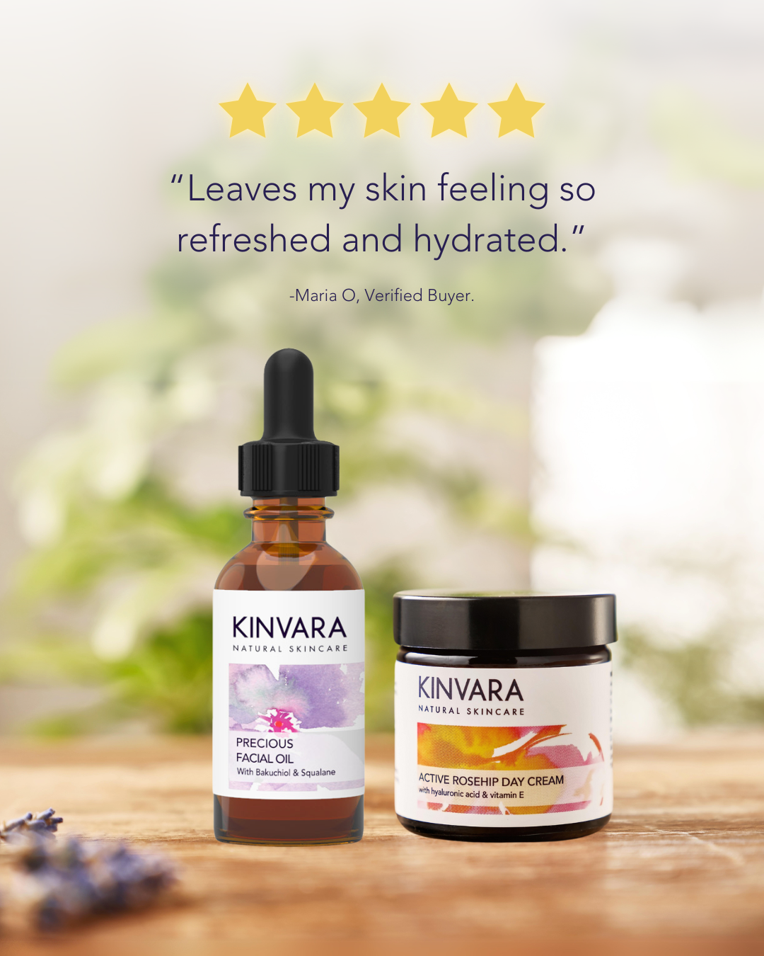 Day & Night Bundle - Precious Facial Oil & Rosehip Day Cream | Kinvara